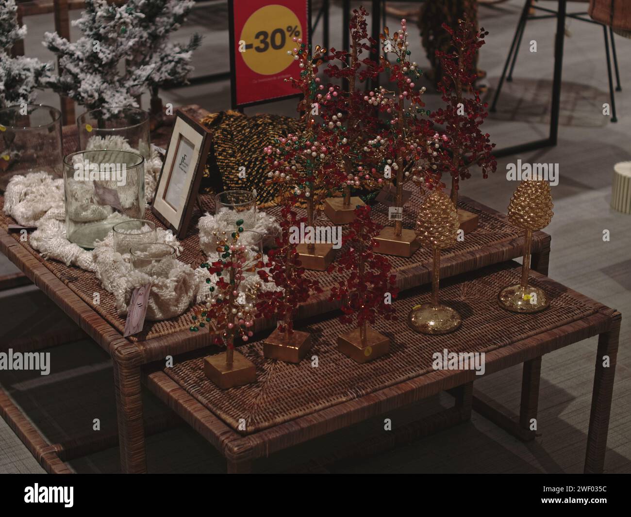 Brussels, Belgium January 26, 2024. Creative installation of artificial ...