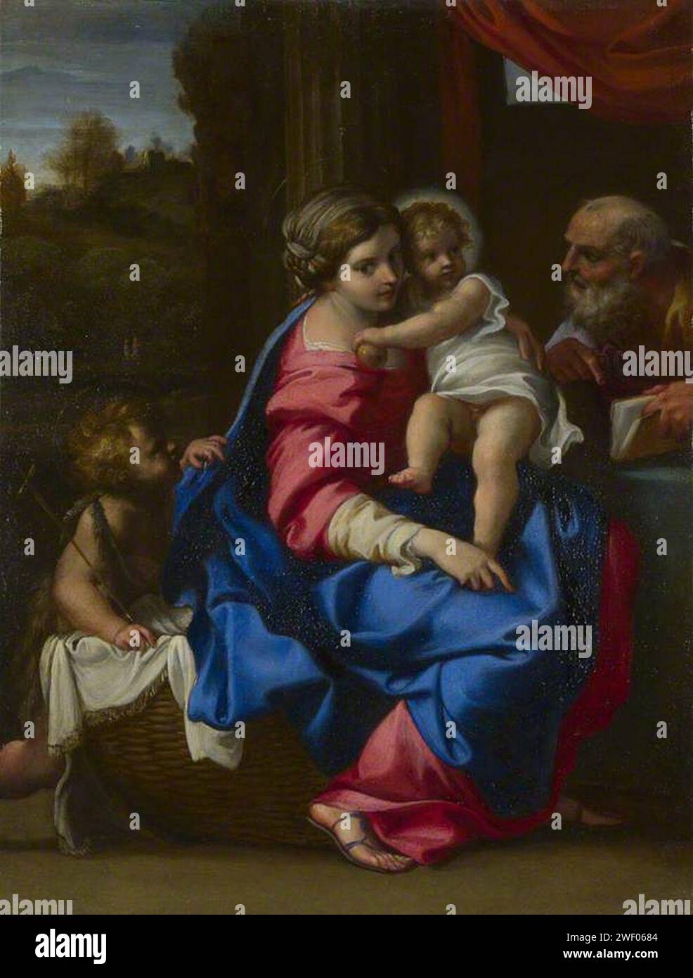 Annibale Carracci (1560-1609) - The Holy Family with the Infant Saint ...