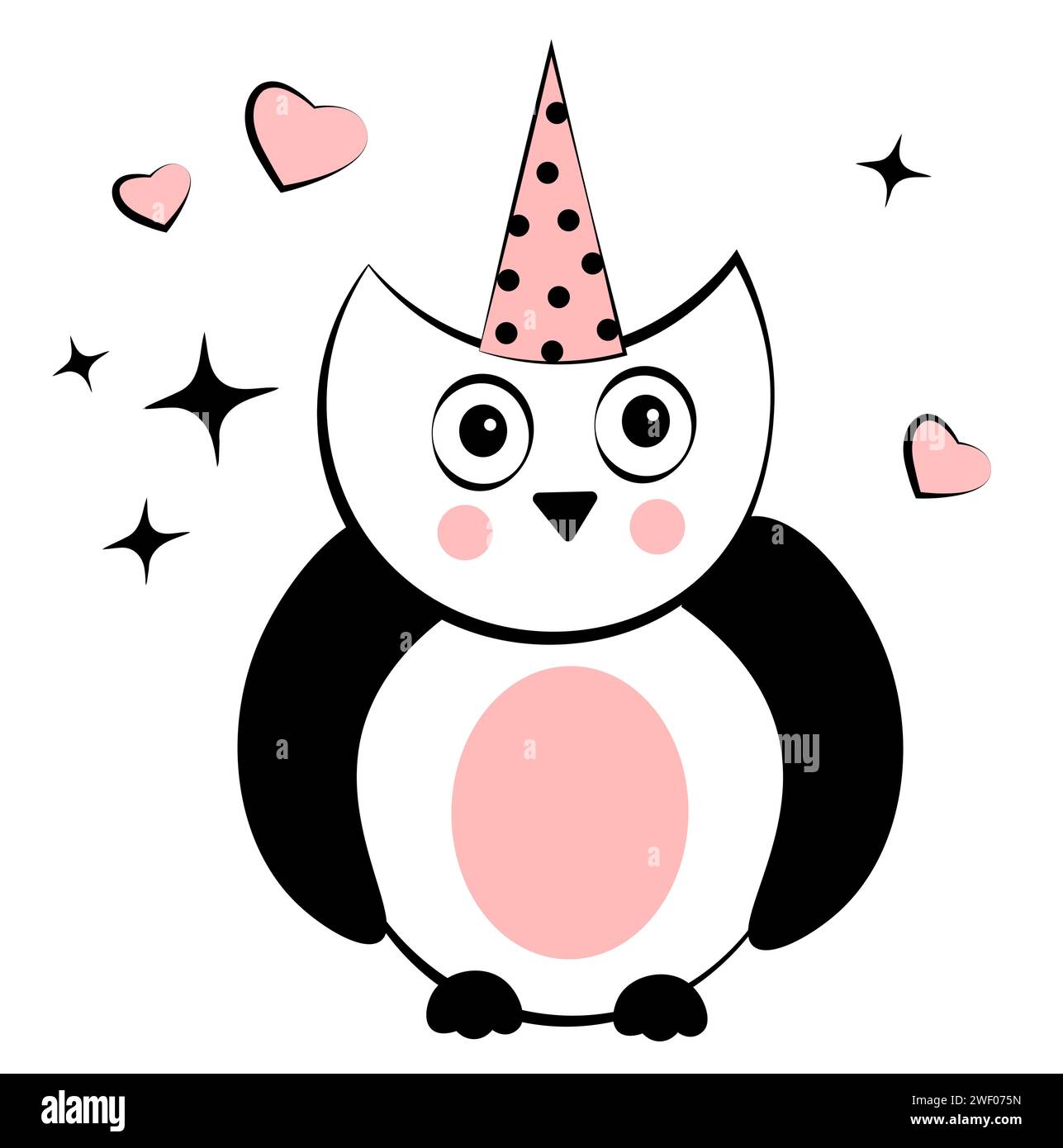 Owl witch hat on Stock Vector Images - Alamy