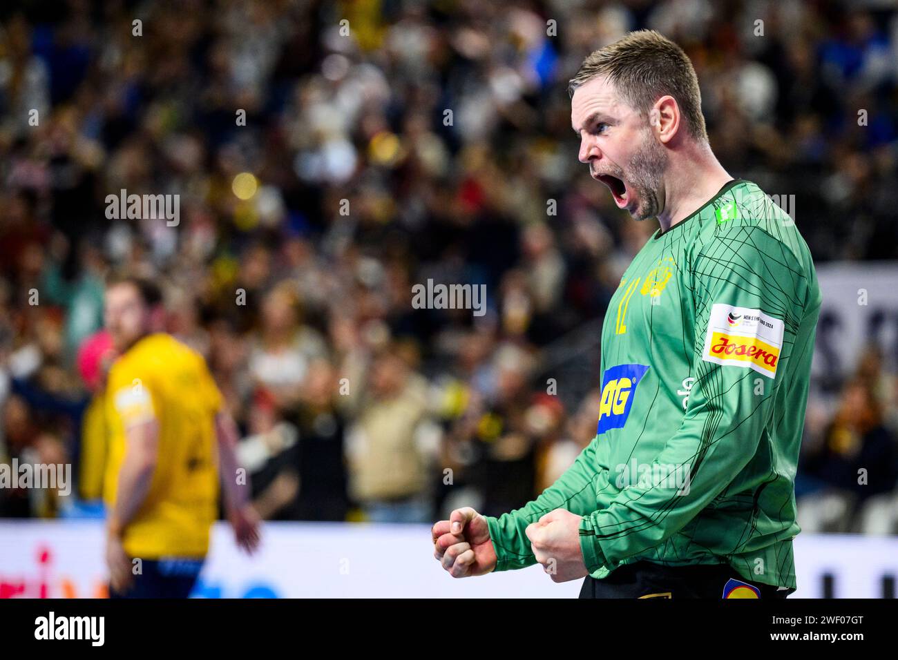 Cologne, Germany. 26th Jan, 2024. Handball: European Championship, France - Sweden, final round ...
