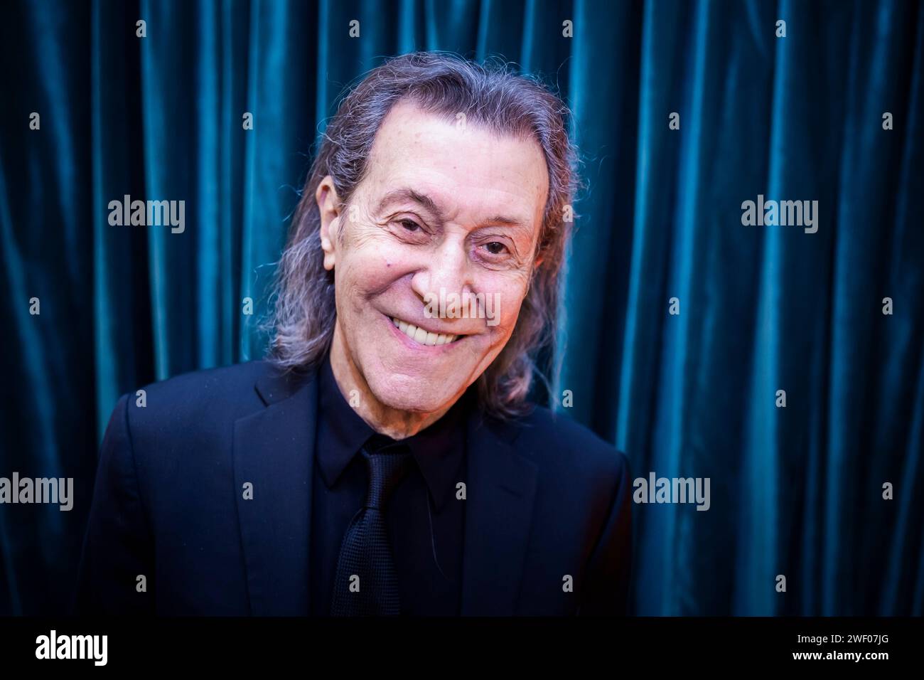 Berlin, Germany. 27th Jan, 2024. Albert Hammond, musician, smiles at ...