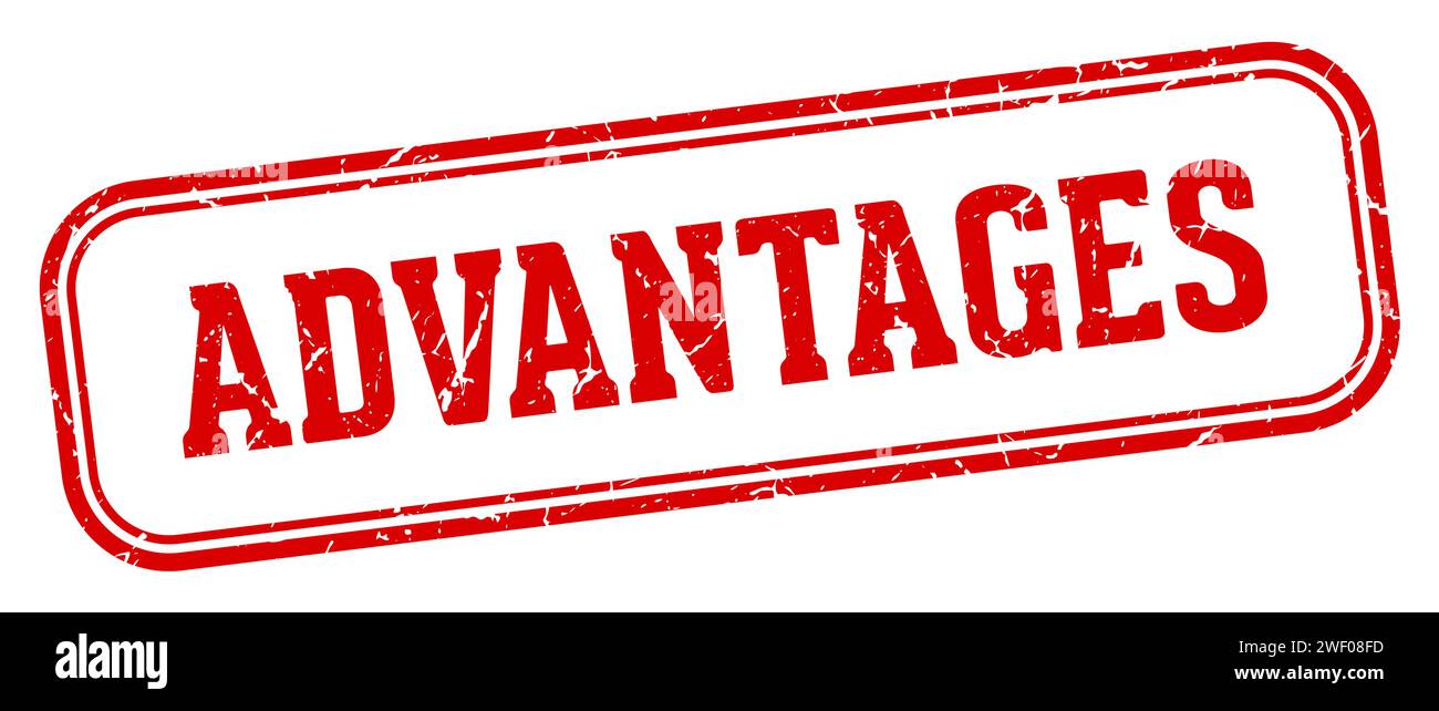 advantages stamp. advantages rectangular stamp isolated on white ...