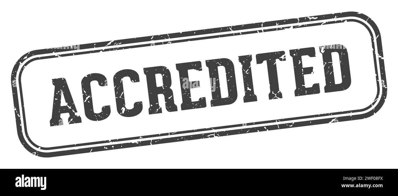 accredited stamp. accredited rectangular stamp isolated on white background Stock Vector Image ...