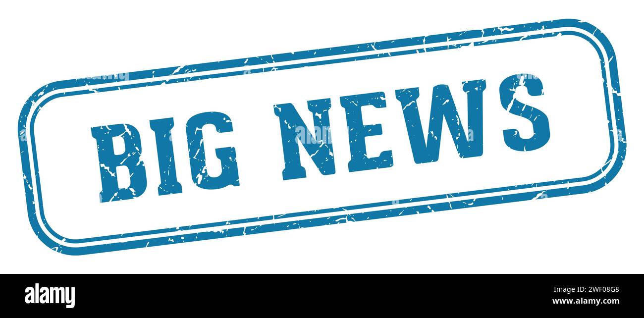 big news stamp. big news rectangular stamp isolated on white background ...