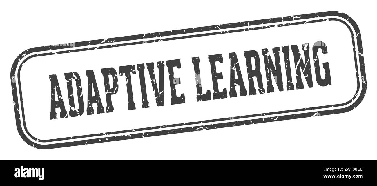 adaptive learning stamp. adaptive learning rectangular stamp isolated ...