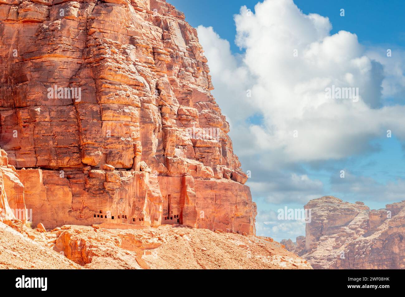 Ancient tombs of Dadan the capital of Lihyan kingdom, near Al Ula ...