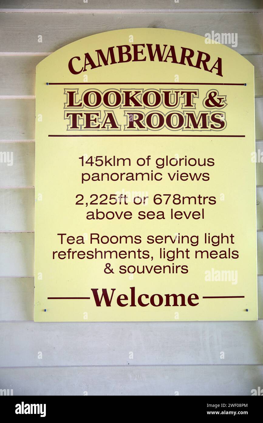 Cambewarra Lookout and Tea Rooms Stock Photo - Alamy