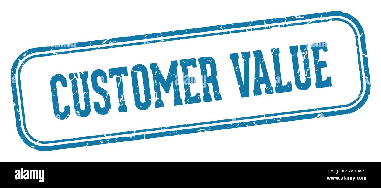 customer value stamp. customer value rectangular stamp isolated on ...