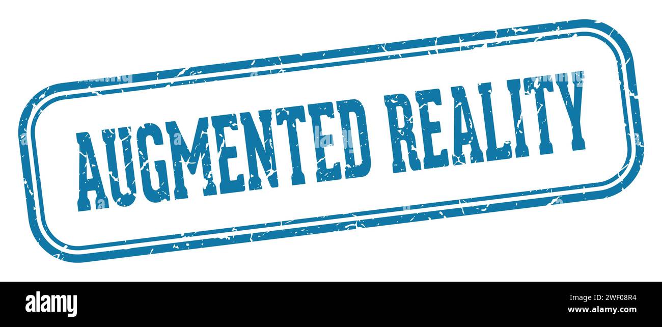 augmented reality stamp. augmented reality rectangular stamp isolated ...