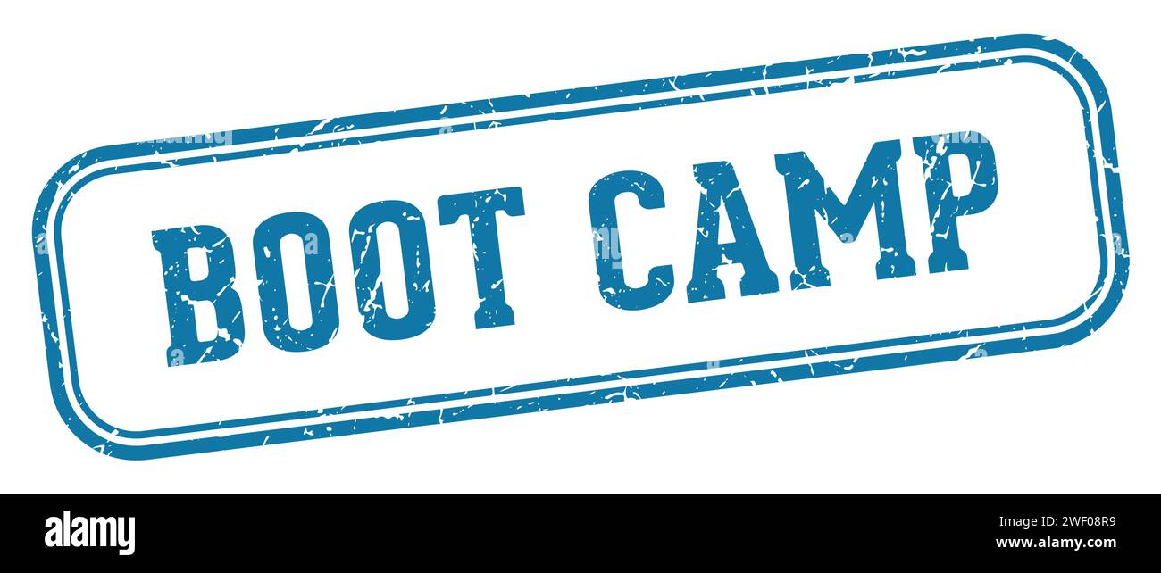 boot camp stamp. boot camp rectangular stamp isolated on white ...