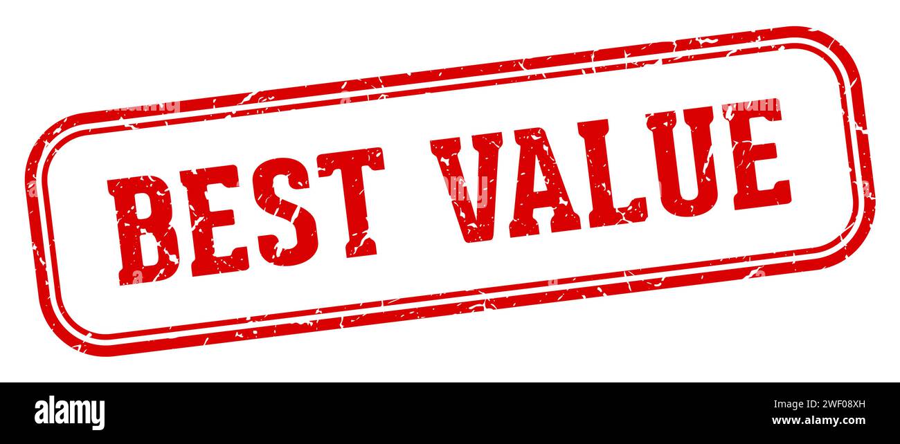 best value stamp. best value rectangular stamp isolated on white ...