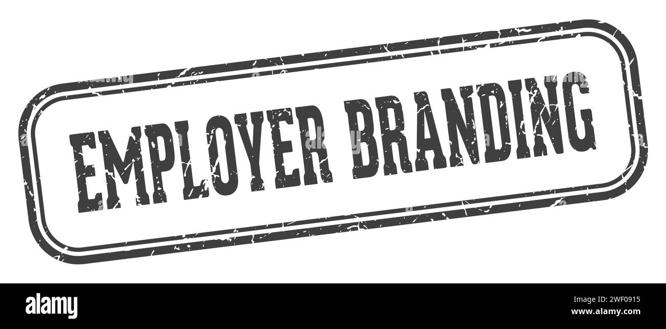 employer branding stamp. employer branding rectangular stamp isolated ...