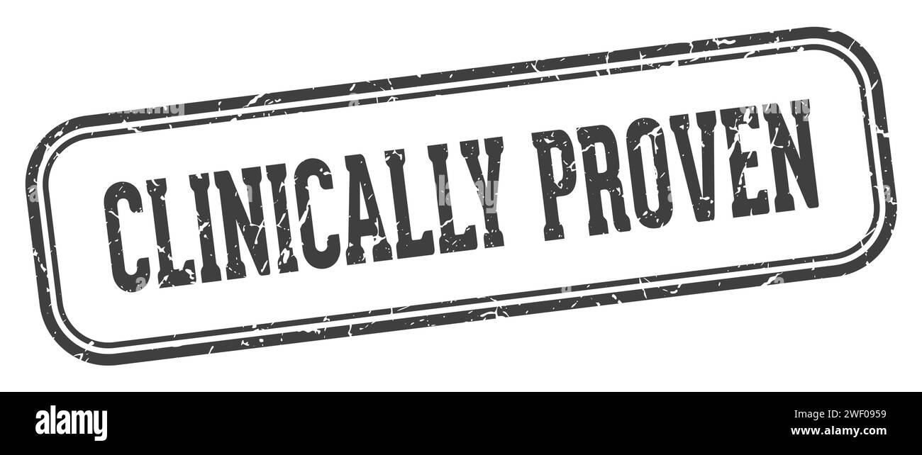 clinically proven stamp. clinically proven rectangular stamp isolated ...