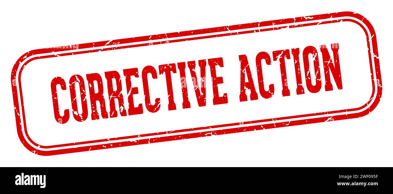 corrective action stamp. corrective action rectangular stamp isolated ...
