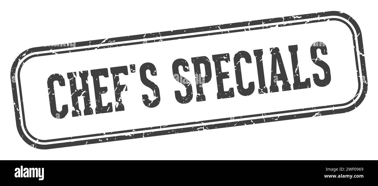 chef's specials stamp. chef's specials rectangular stamp isolated on ...