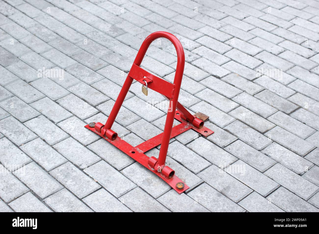 The Equipment On Street Pavement To Prevent Car Parking For Temporary ...