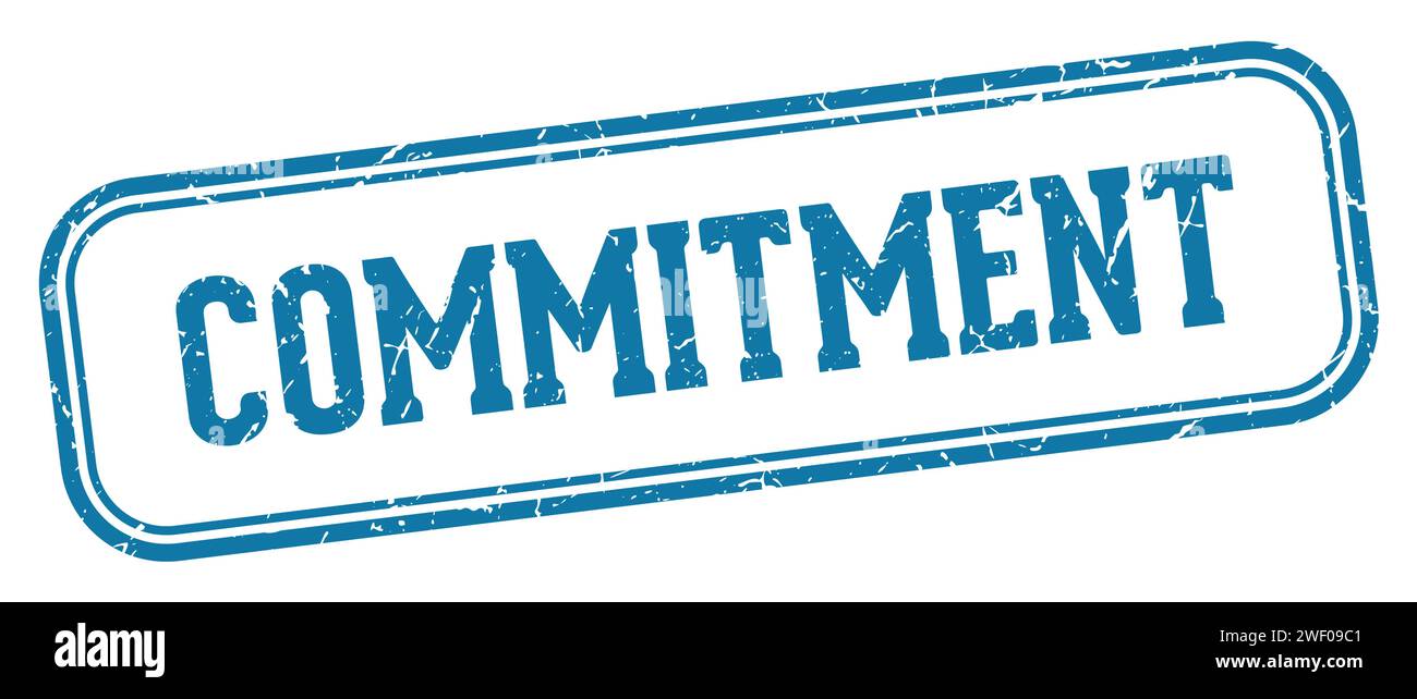 commitment stamp. commitment rectangular stamp isolated on white ...