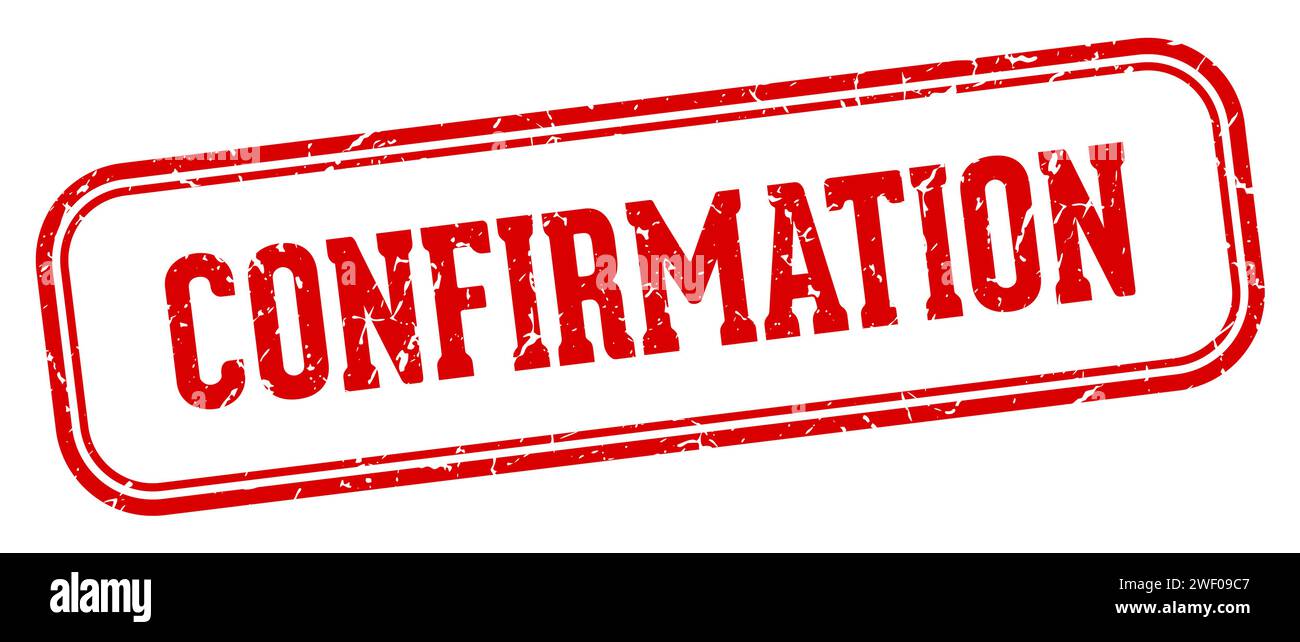 confirmation stamp. confirmation rectangular stamp isolated on white background Stock Vector ...