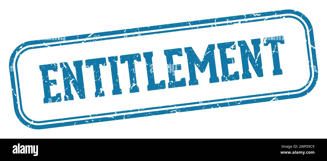 entitlement stamp. entitlement rectangular stamp isolated on white ...