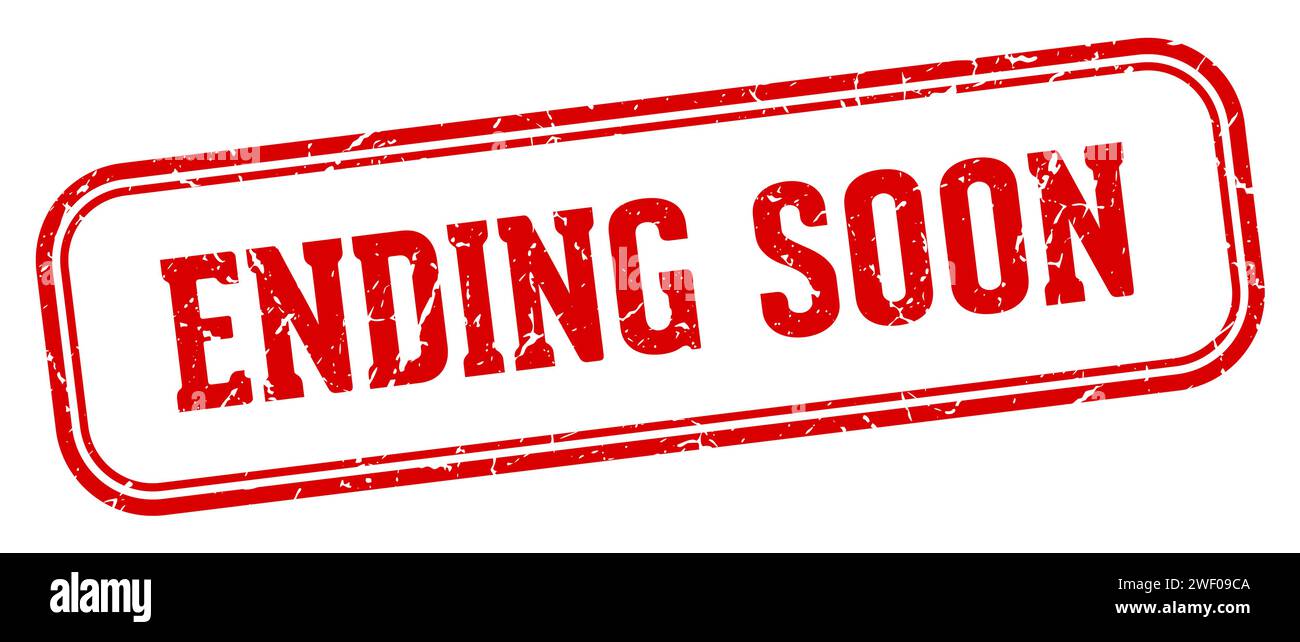 Ending soon stamp Stock Vector Images - Alamy