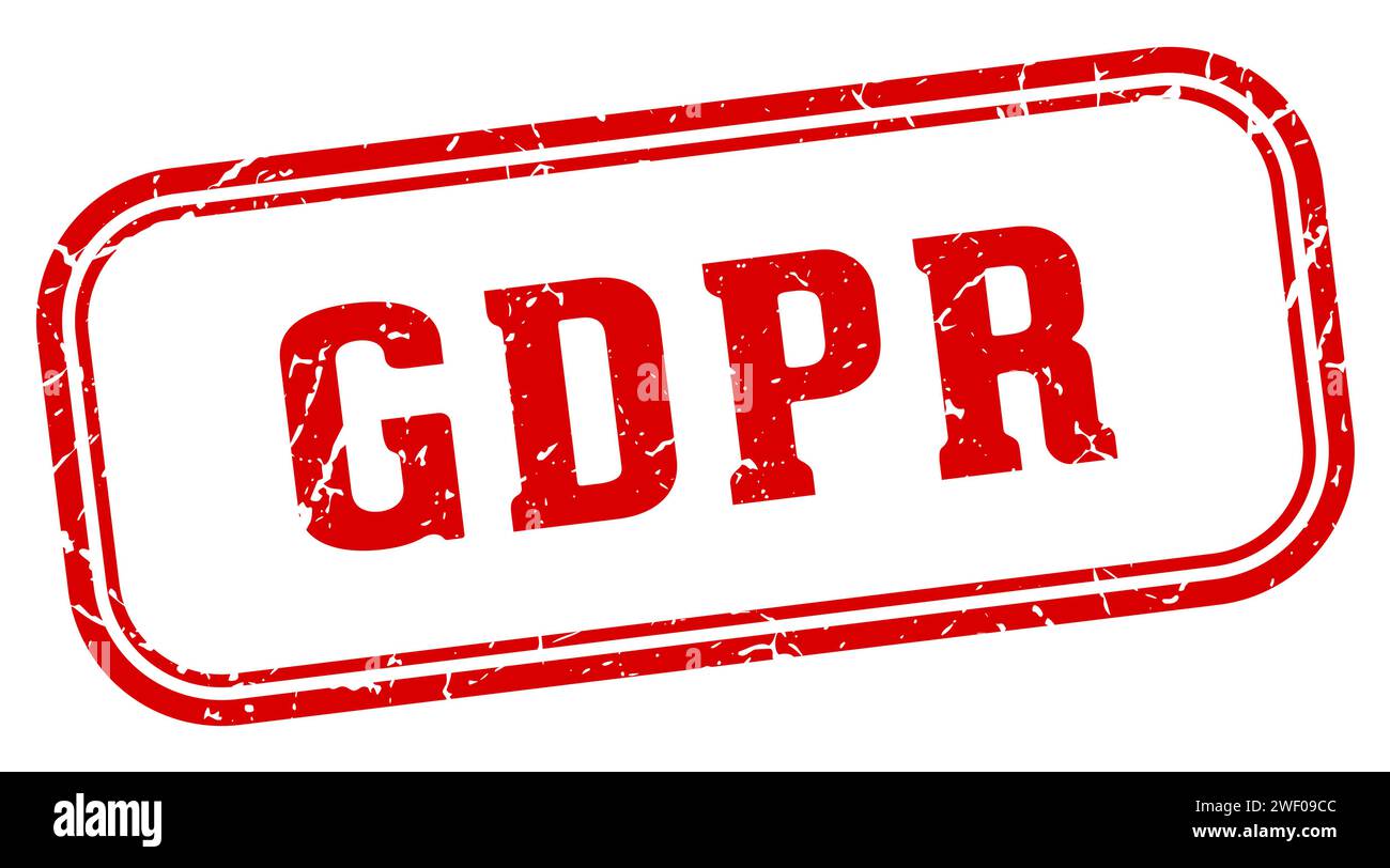 gdpr stamp. gdpr rectangular stamp isolated on white background Stock ...