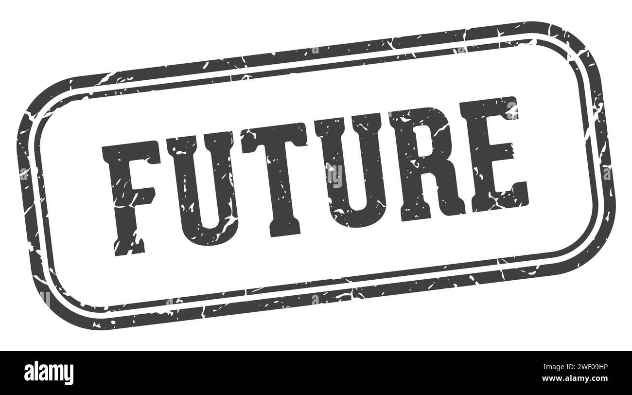 future stamp. future rectangular stamp isolated on white background ...