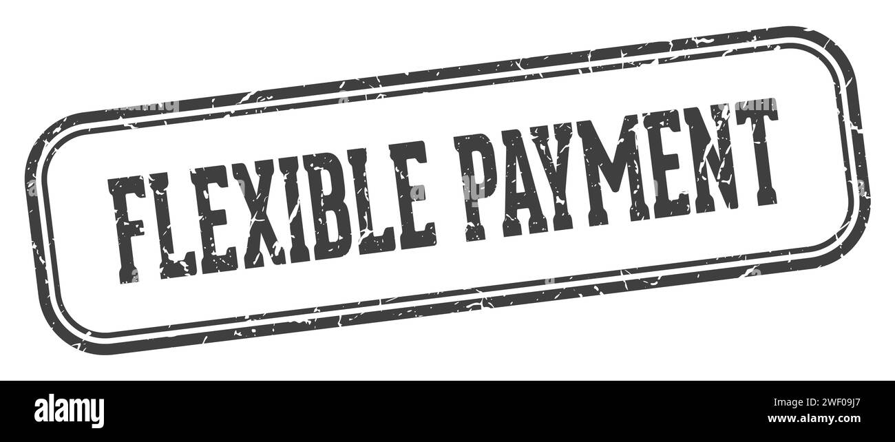 flexible payment stamp. flexible payment rectangular stamp isolated on ...
