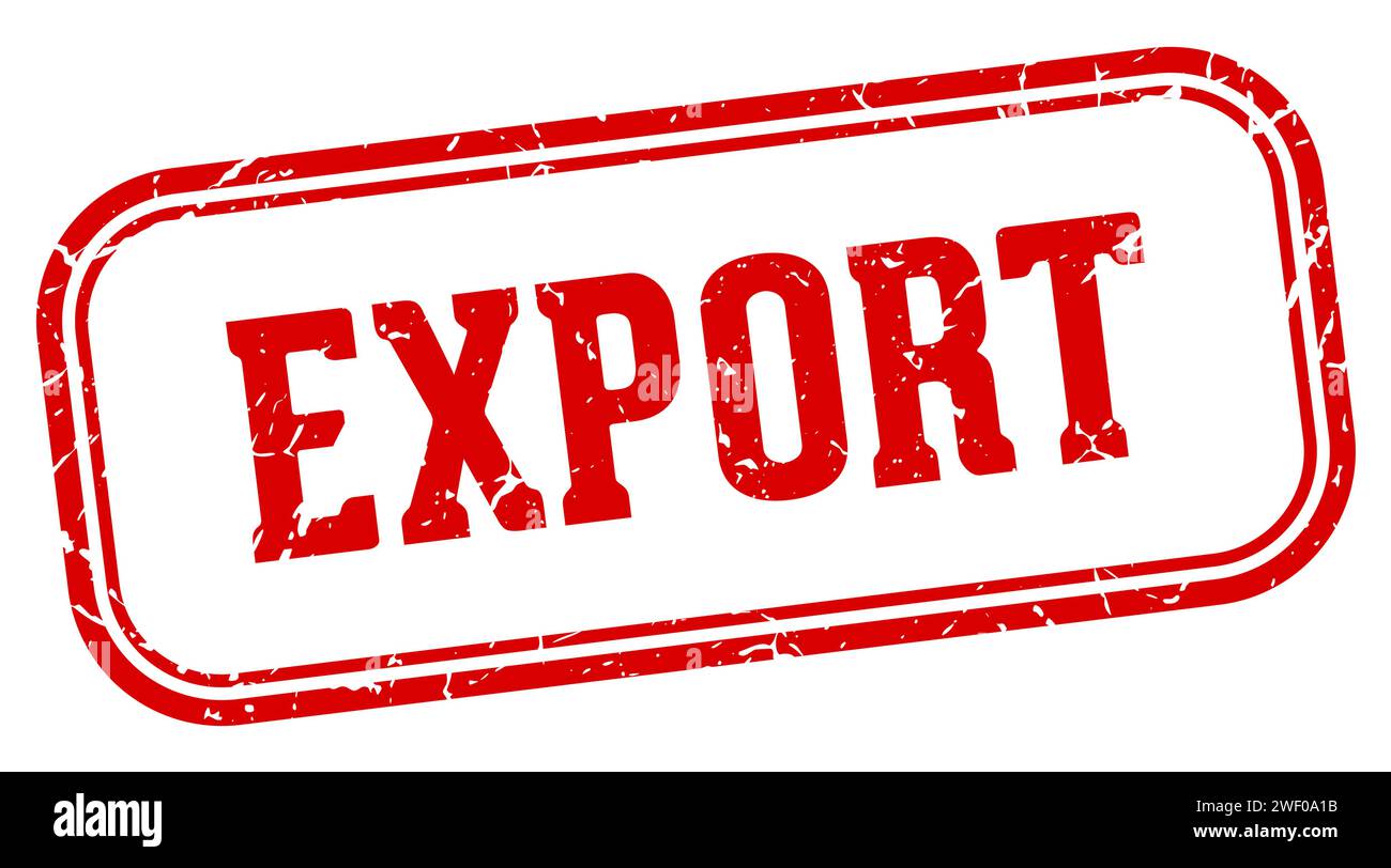 export stamp. export rectangular stamp isolated on white background ...