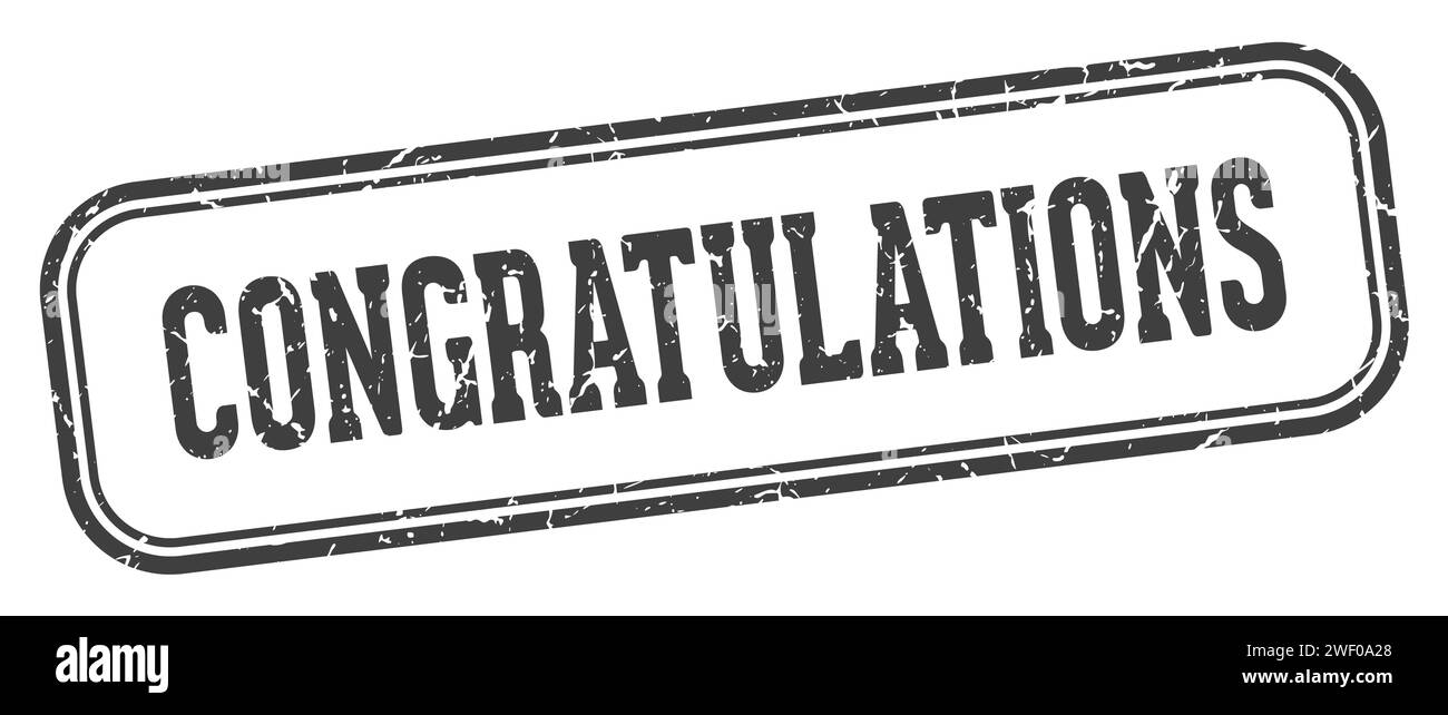 congratulations stamp. congratulations rectangular stamp isolated on ...