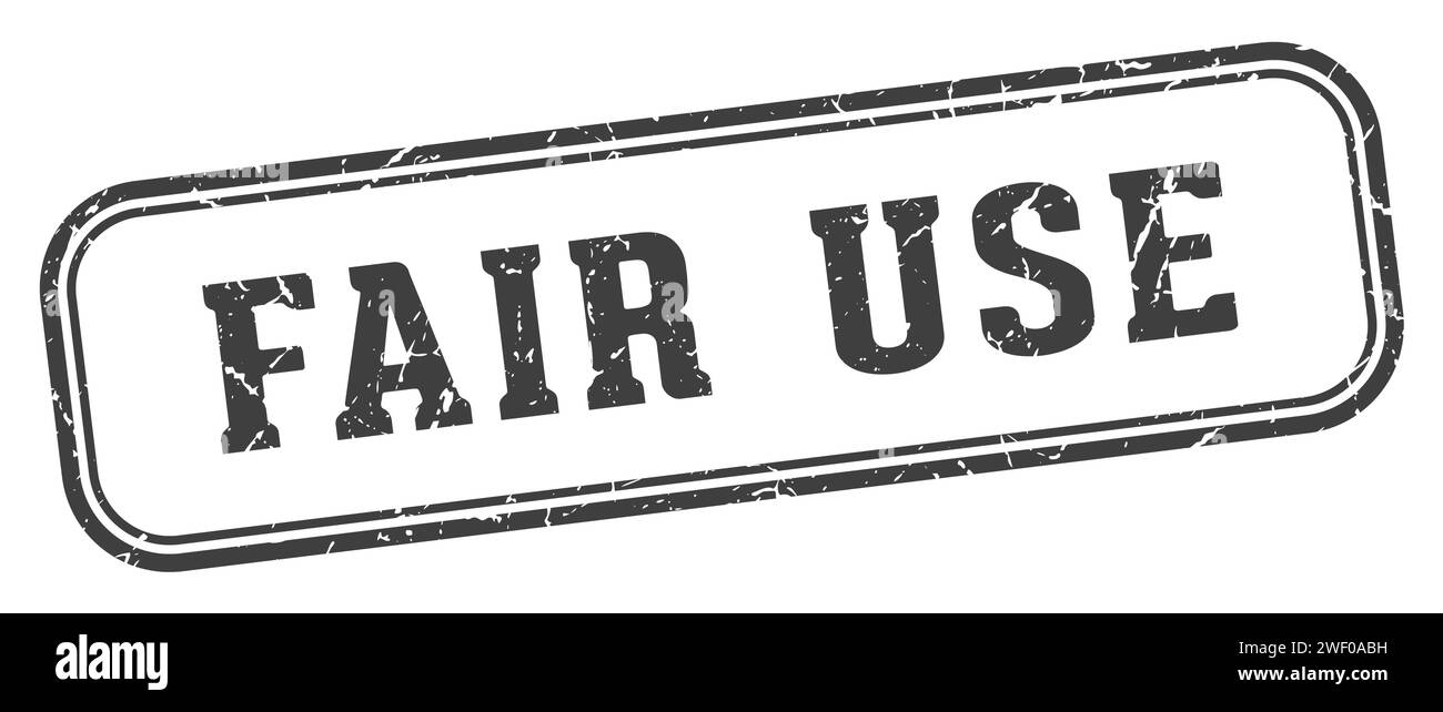 fair use stamp. fair use rectangular stamp isolated on white background ...