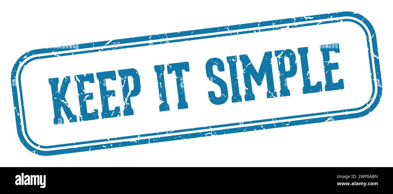 keep it simple stamp. keep it simple rectangular stamp isolated on ...