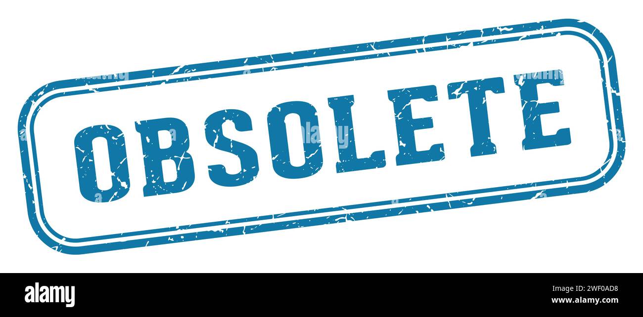 obsolete stamp. obsolete rectangular stamp isolated on white background ...