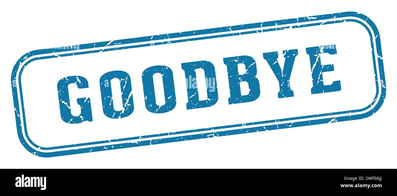goodbye stamp. goodbye rectangular stamp isolated on white background ...