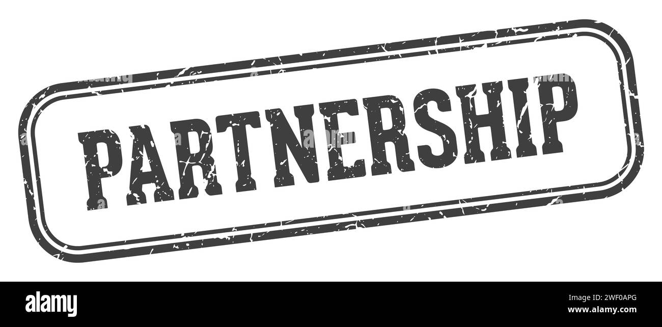partnership stamp. partnership rectangular stamp isolated on white ...