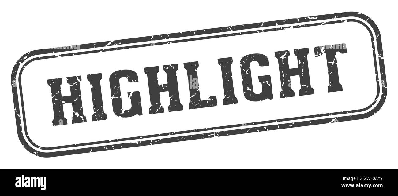 highlight stamp. highlight rectangular stamp isolated on white background Stock Vector Image ...
