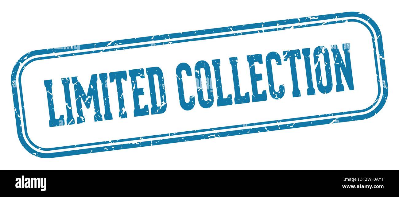limited collection stamp. limited collection rectangular stamp isolated ...