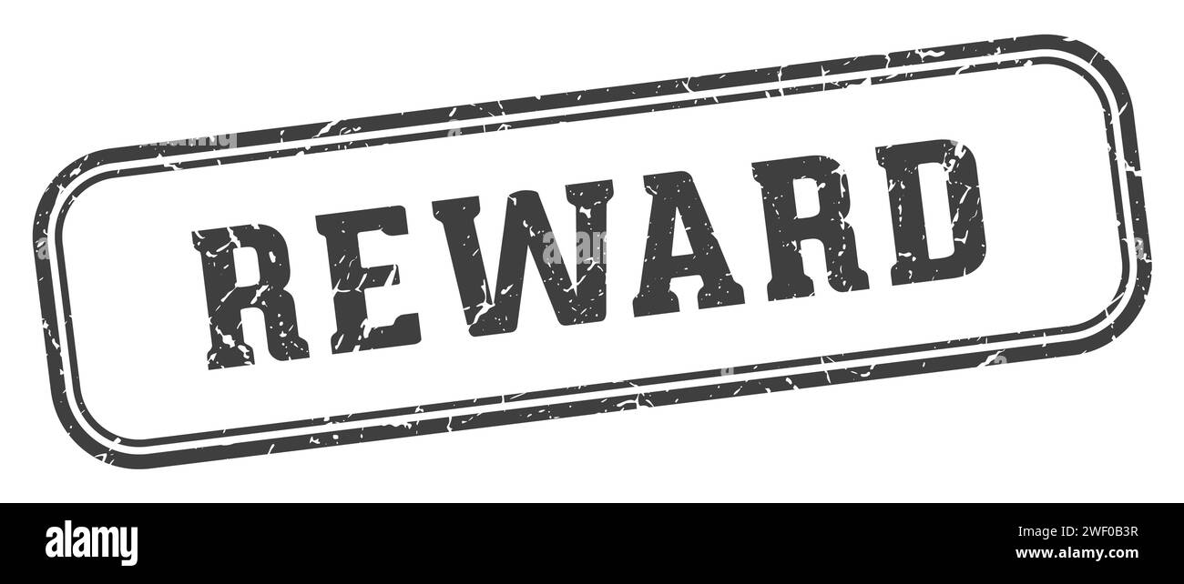 reward stamp. reward rectangular stamp isolated on white background ...