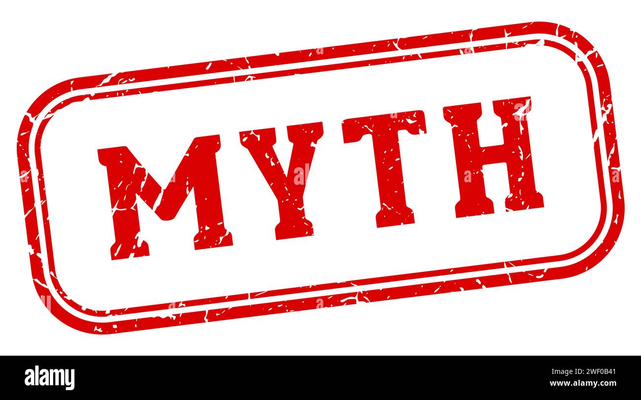 myth stamp. myth rectangular stamp isolated on white background Stock ...