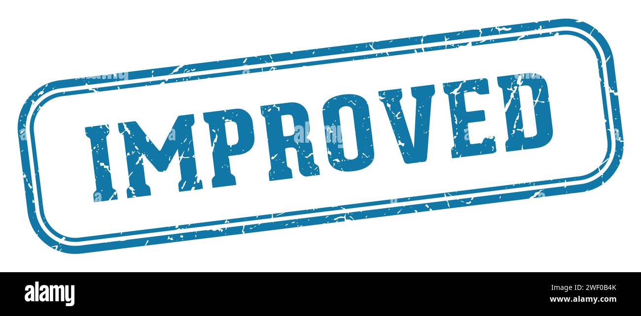 improved stamp. improved rectangular stamp isolated on white background ...