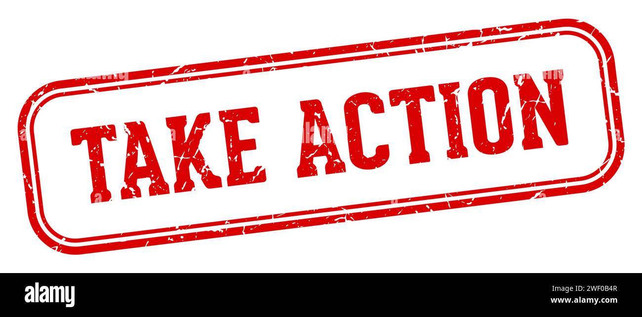 take action stamp. take action rectangular stamp isolated on white ...