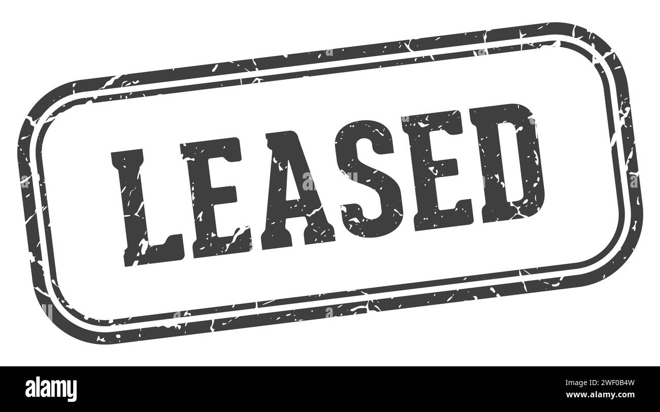 leased stamp. leased rectangular stamp isolated on white background ...