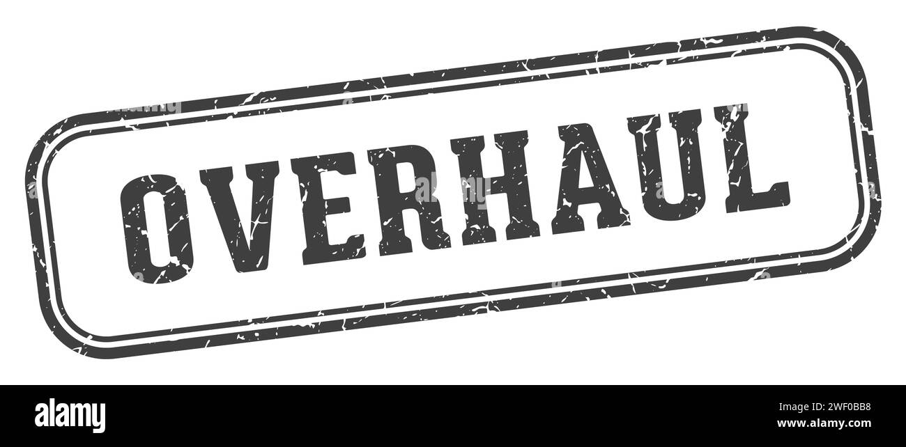 overhaul stamp. overhaul rectangular stamp isolated on white background ...