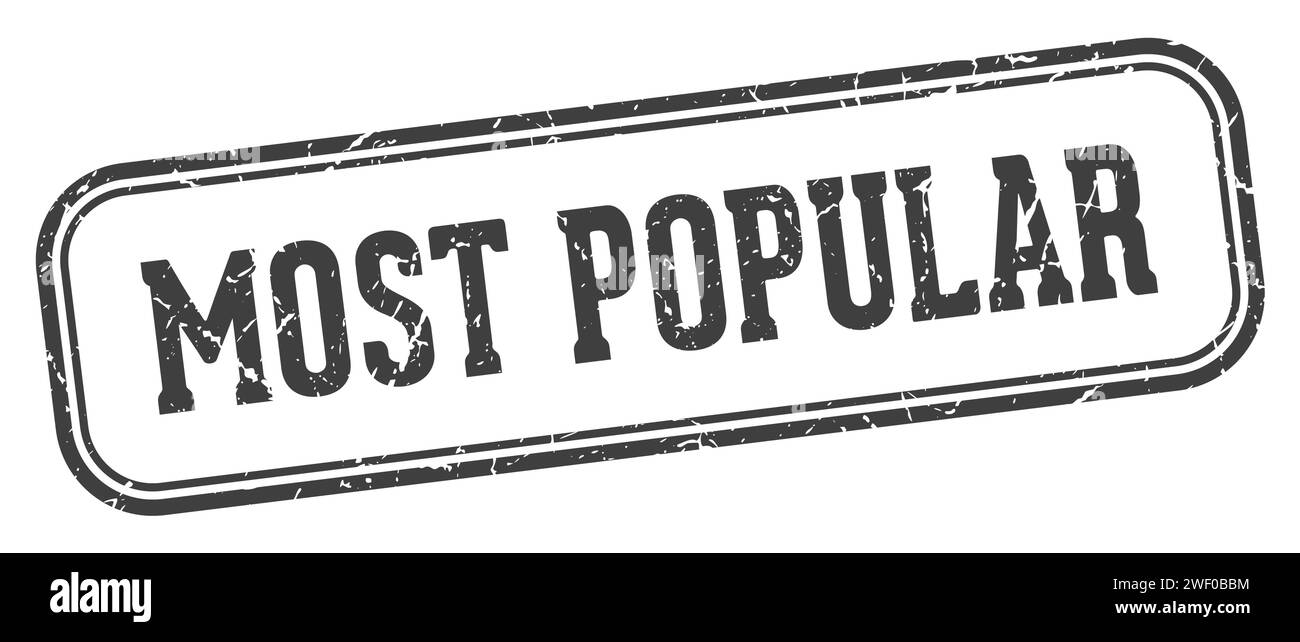 most popular stamp. most popular rectangular stamp isolated on white ...