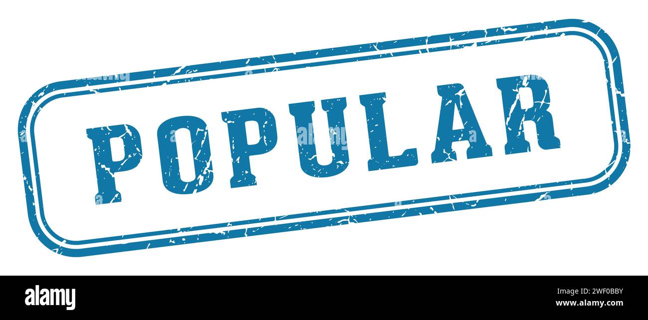 popular stamp. popular rectangular stamp isolated on white background ...