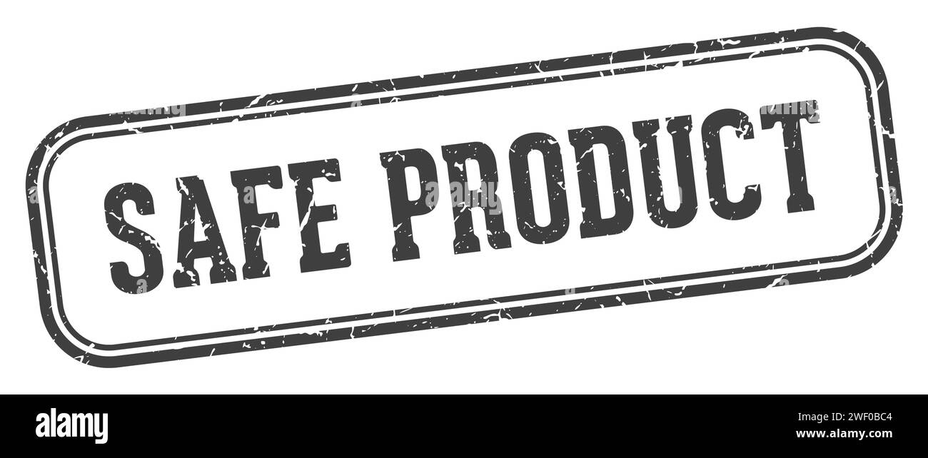 safe product stamp. safe product rectangular stamp isolated on white ...