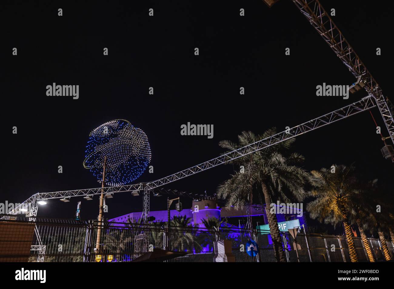 Drone show during the 2024 Diriyah E-Prix, 2nd meeting of the 2023-24 ...
