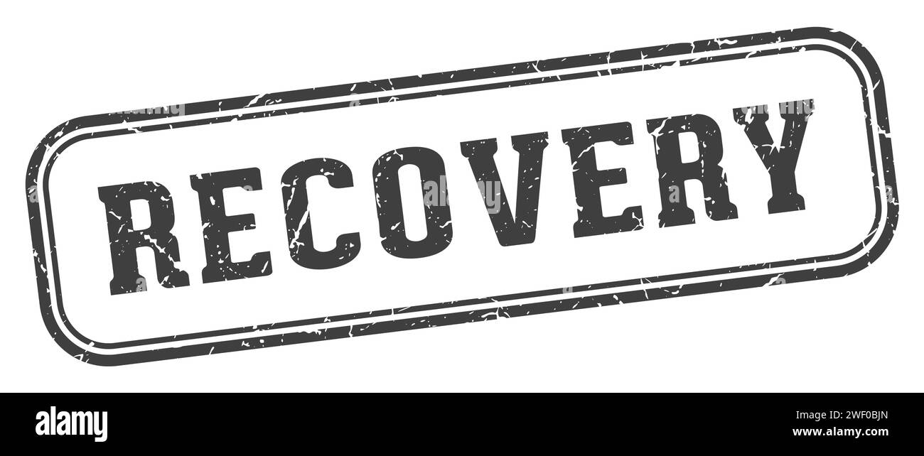 recovery stamp. recovery rectangular stamp isolated on white background ...