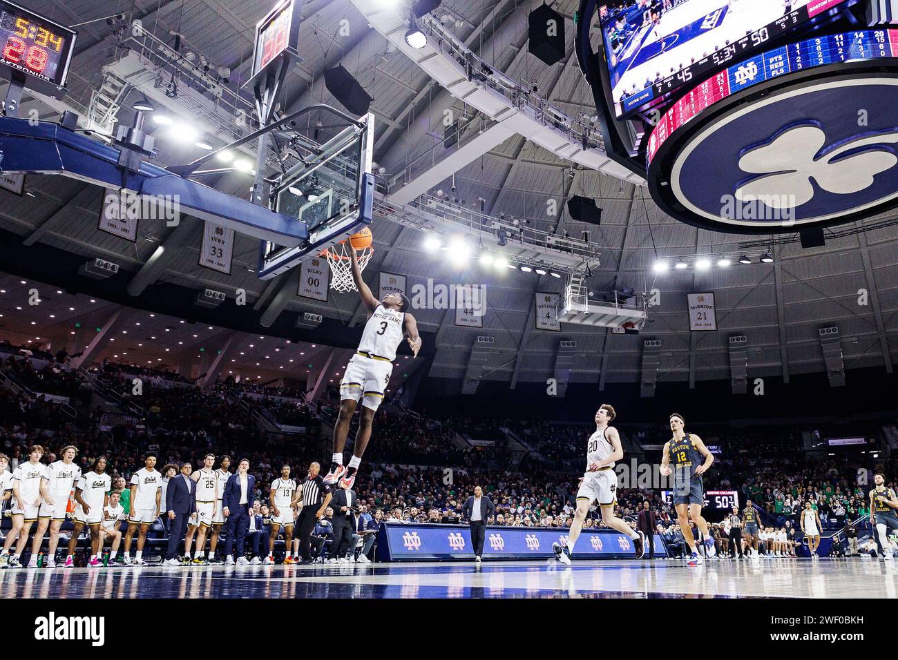 South Bend, Indiana, USA. 27th Jan, 2024. A wide angle view as Notre ...