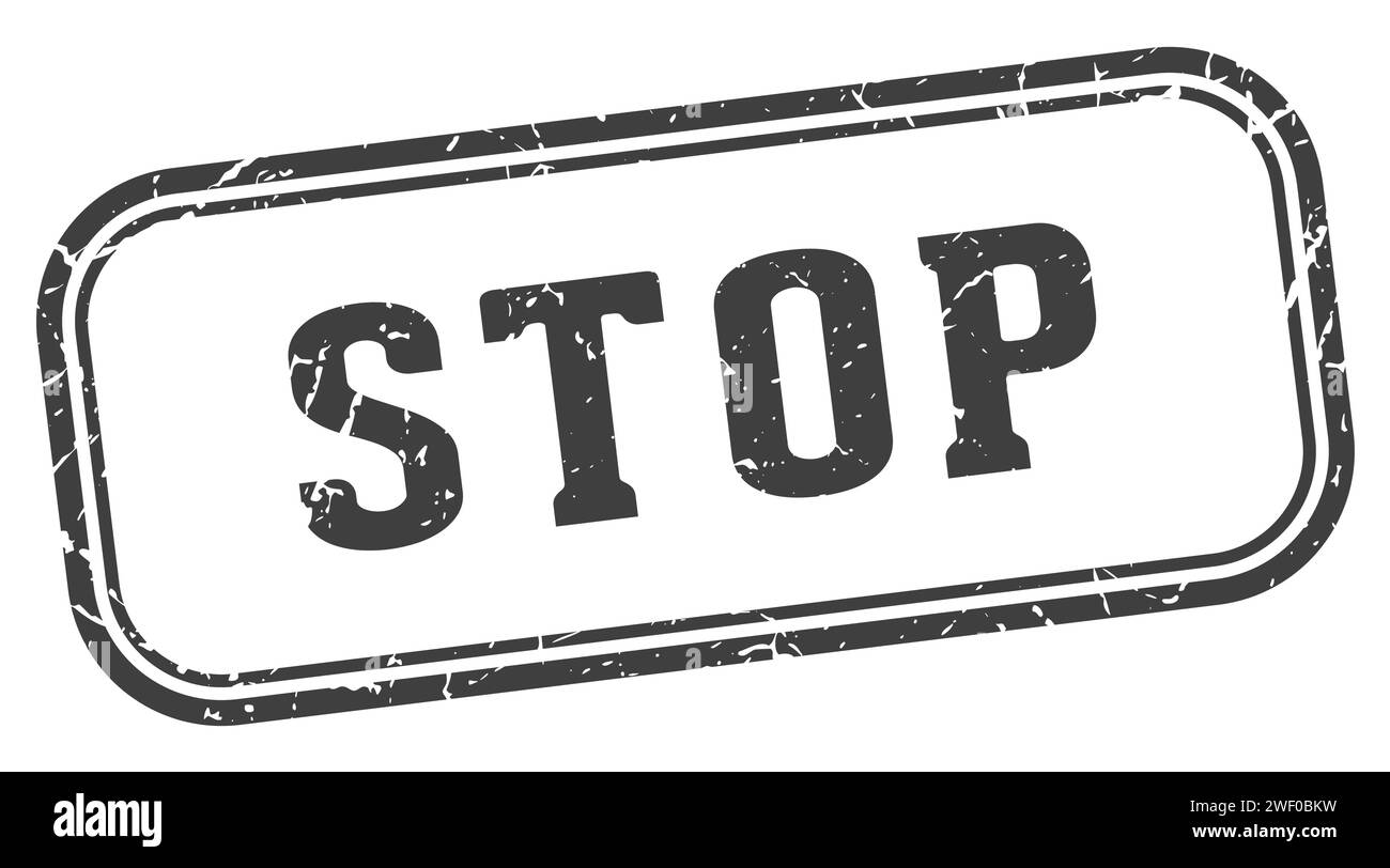 stop stamp. stop rectangular stamp isolated on white background Stock ...