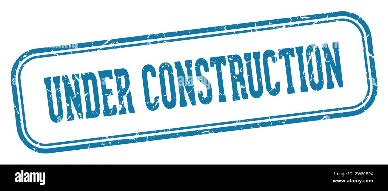 under construction stamp. under construction rectangular stamp isolated ...